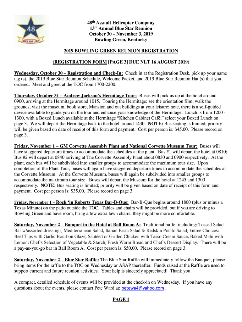 Fillable Online 48ahc 48th Assault Helicopter Company Blue Star Slicks ...