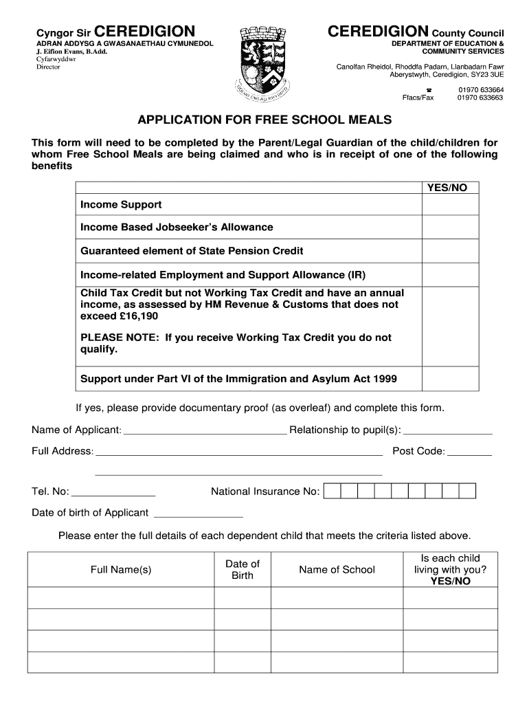 Fillable Online FSM Application form with e-mail address - English Fax ...
