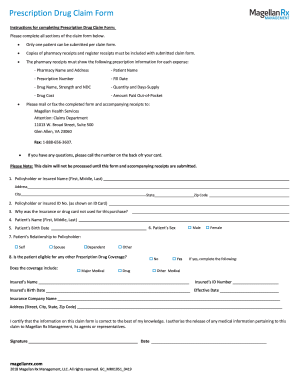 Fillable Online Moda Health prescription drug claim form Fax Email ...