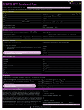 Egrifta Sv Enrollment Form - Fill Online, Printable, Fillable, Blank ...