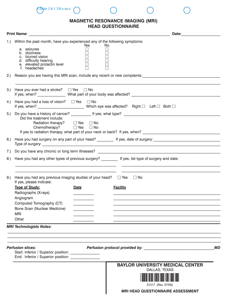 Fillable Online HEAD QUESTIONNAIRE Fax Email Print - pdfFiller