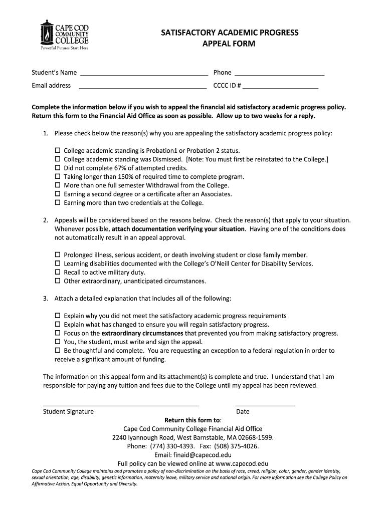 Fillable Online Satisfactory Academic Progress Appeal Form - LMU Financial ... Fax Email Print ...