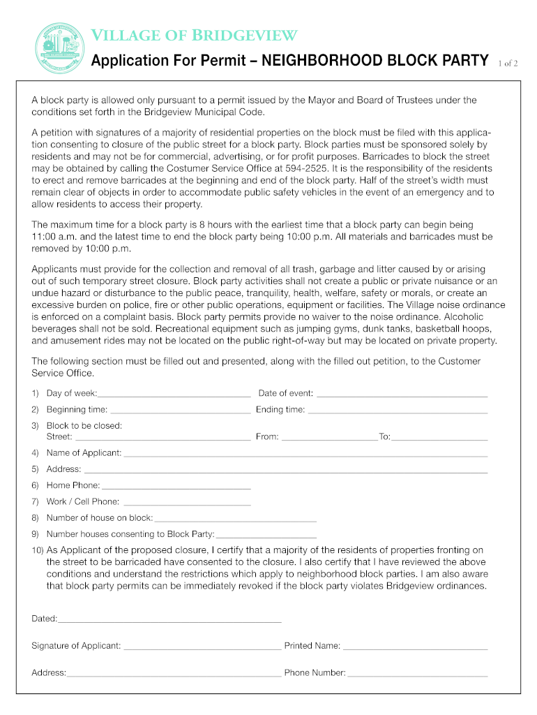 Fillable Online App.Block Party Permit.indd Fax Email Print - pdfFiller