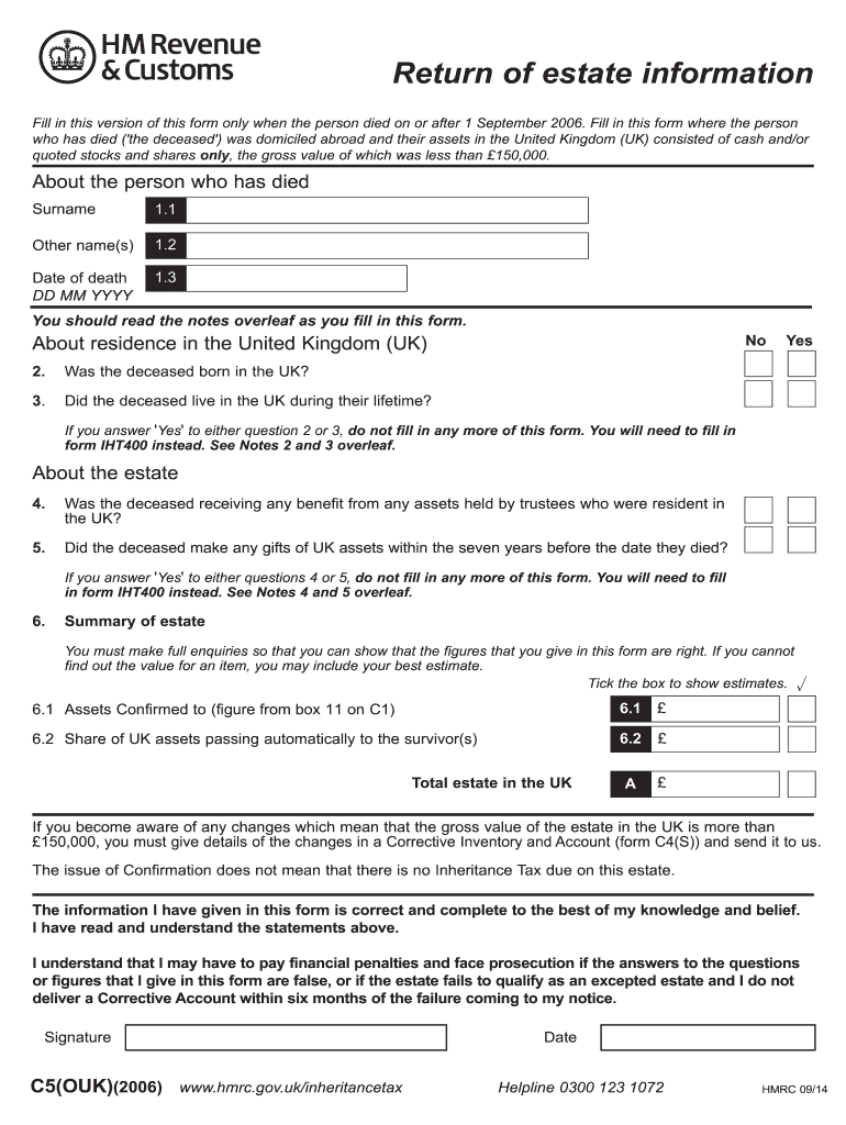 Fillable Online Iht205 Form 2011 - Fill Online, Printable, Fillable ...