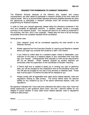 Fillable Online REQUEST FOR PERMISSION TO CONDUCT RESEARCH Fax Email ...