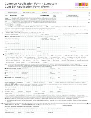Idfc Common Application Form - Fill Online, Printable, Fillable, Blank ...