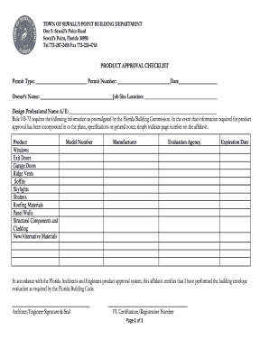 Fillable Online Product Approval Checklist.doc Fax Email Print - pdfFiller