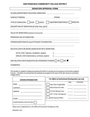 Fillable Online CCSF Donation Form Fax Email Print - pdfFiller