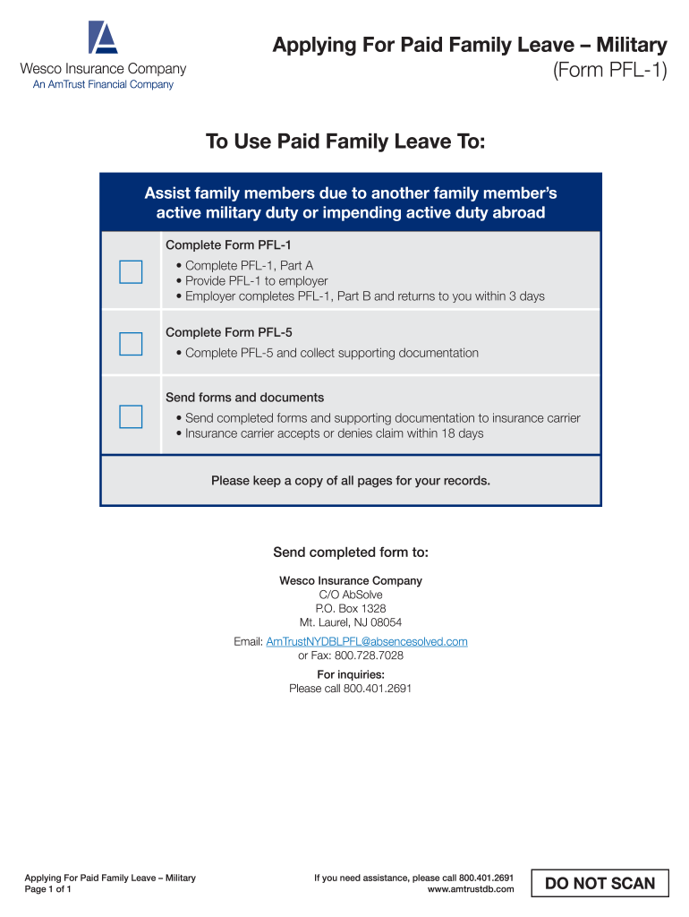 Fillable Online January 1, 2019 Re: Paid Family Leave Application Dear ...