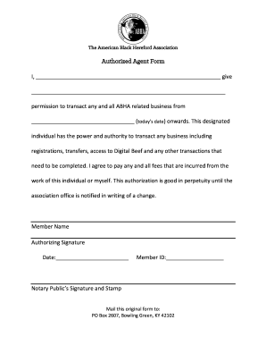 Fillable Online Authorized Agent Form.docx Fax Email Print - pdfFiller