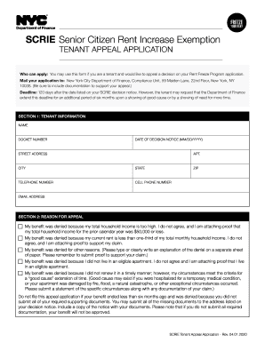 Fillable Online SCRIE Forms - New York Fax Email Print - pdfFiller