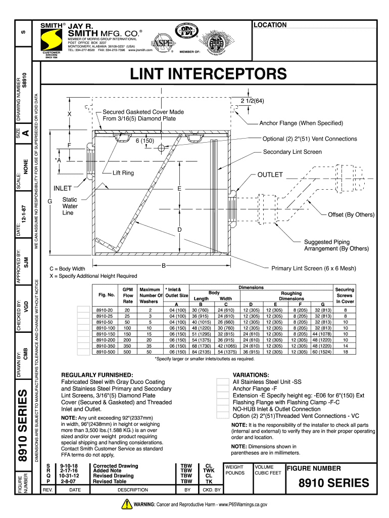 Fillable Online jr smith 8910 Fax Email Print - pdfFiller