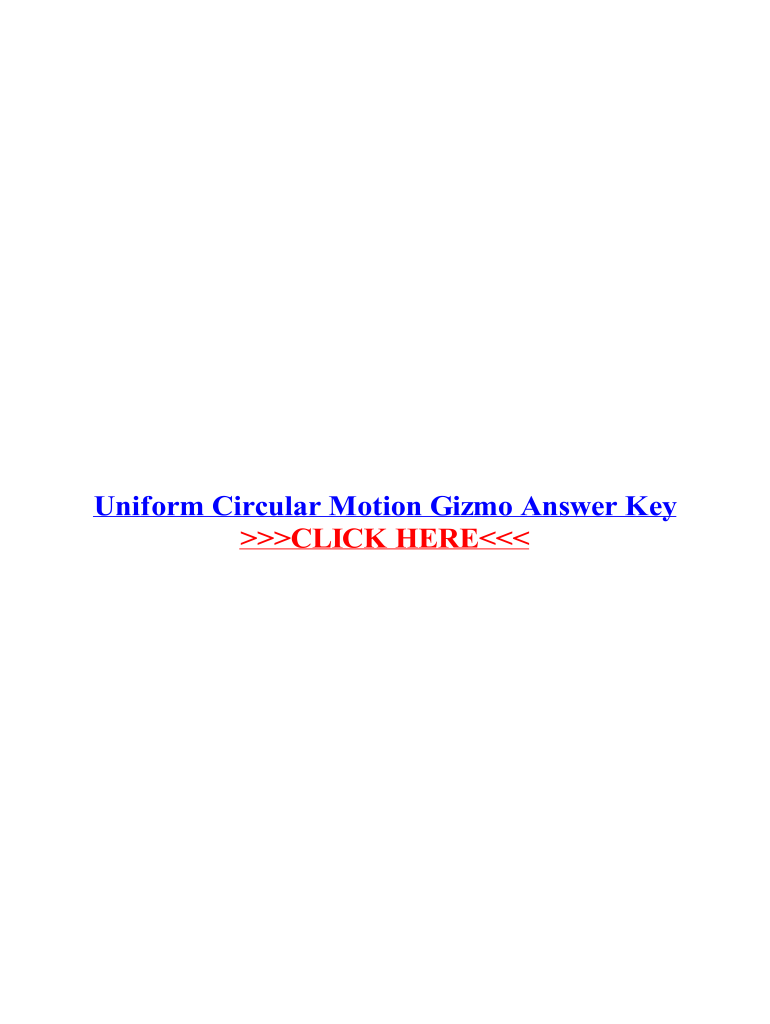Uniform Circular Motion Gizmos - Fill Online, Printable, Fillable ...