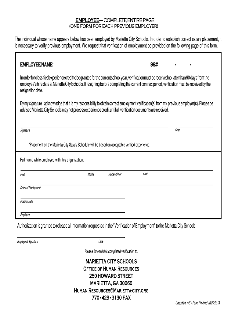 Fillable Online EMPLOYEE COMPLETE ENTIRE PAGE Fax Email Print - pdfFiller