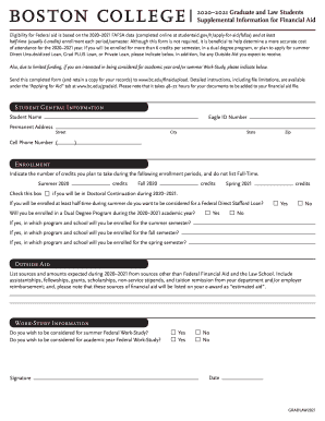 Fillable Online 202021 Federal Student Aid at a Glance Fax Email Print ...