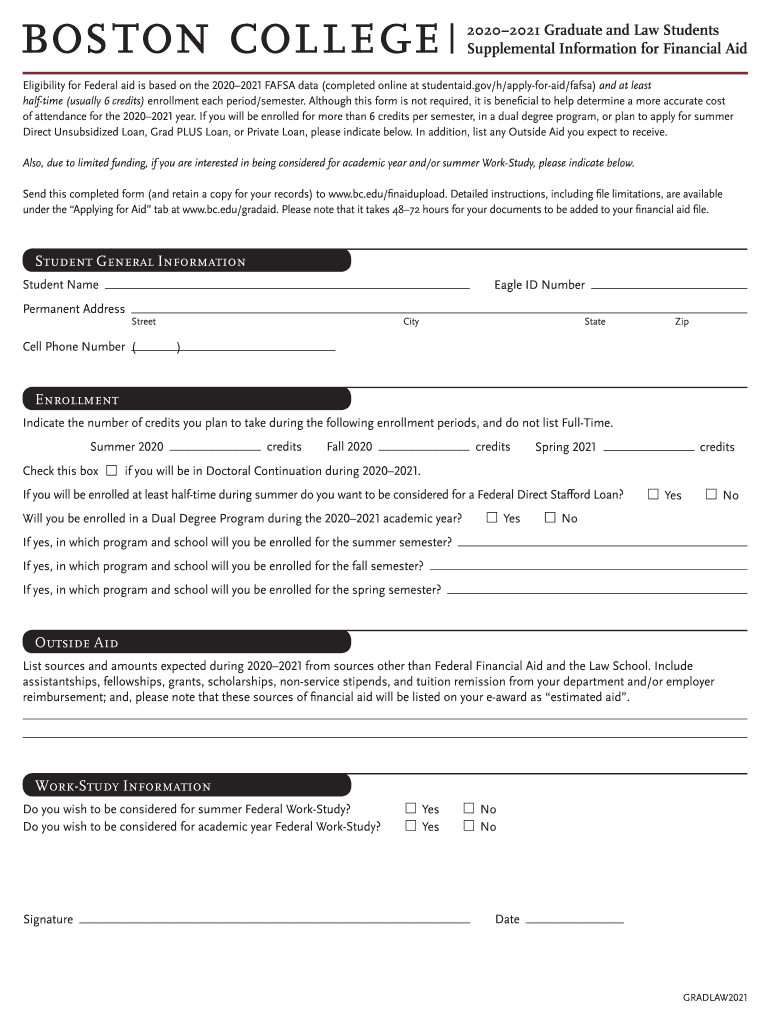 Fillable Online 202021 Federal Student Aid at a Glance Fax Email Print ...