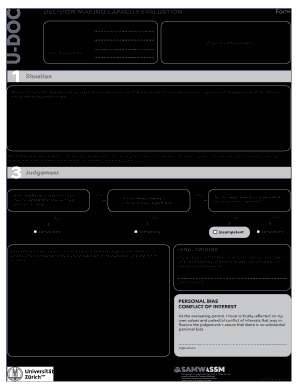 Fillable Online DECISION-MAKING CAPACITY EVALUATION Form U-DOC Fax ...