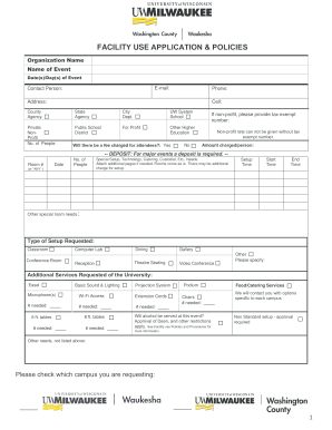 Fillable Online Facilities Rental Request Form - Forms ... - UW-Superior Fax Email Print - pdfFiller