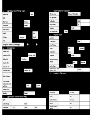 Fillable Online NSW Apprenticeship Traineeship Training Plan. Training ...