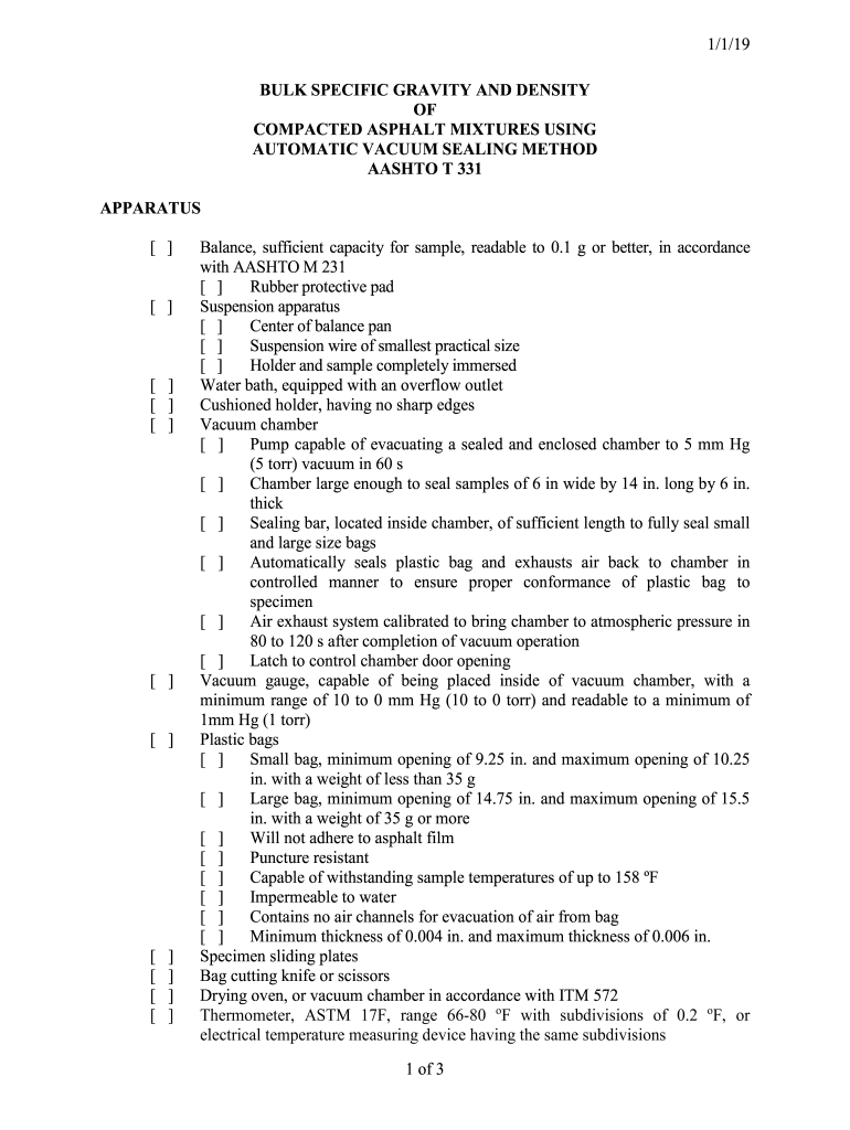Fillable Online AASHTO T 331 - Standard Method of Test for Bulk ...