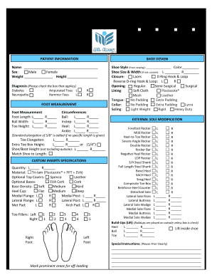 Apis Custom Shoe Order Form - Fill Online, Printable, Fillable, Blank ...