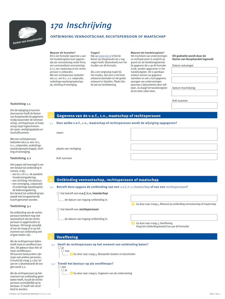 Fillable Online Een overzicht van alle KVK formulieren? Dat vind je ...