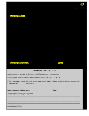Fillable Online Energy Assistance Crisis Payment Form Fax Email Print ...