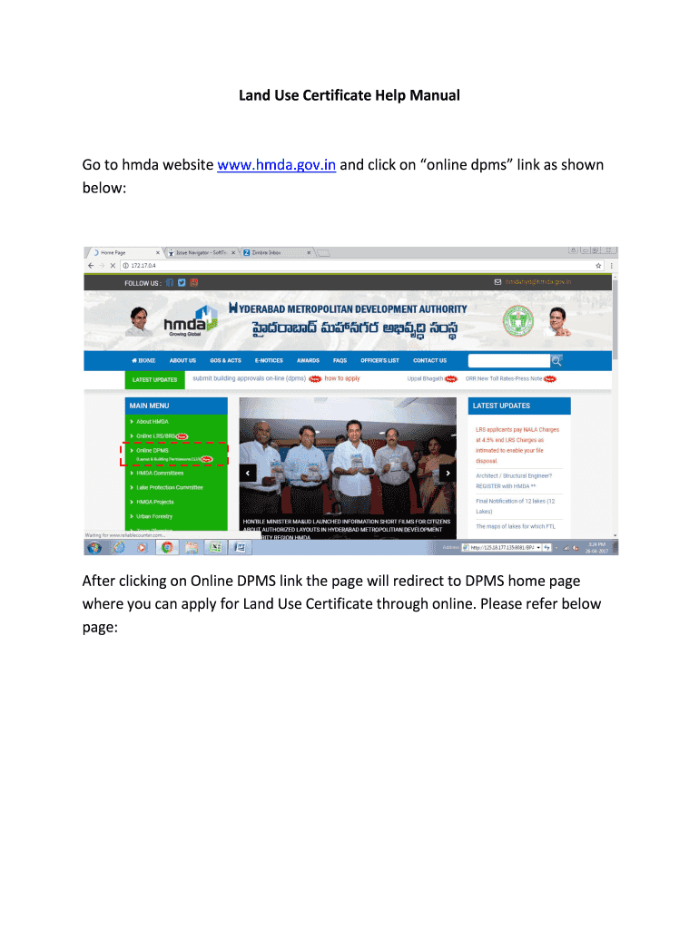 Fillable Online Fillable Online Land Use Certificate Help Manual Fax ...