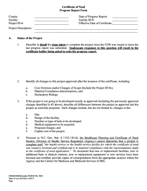 Fillable Online NC DHSR HPCON: Progress Report Form Fax Email Print ...