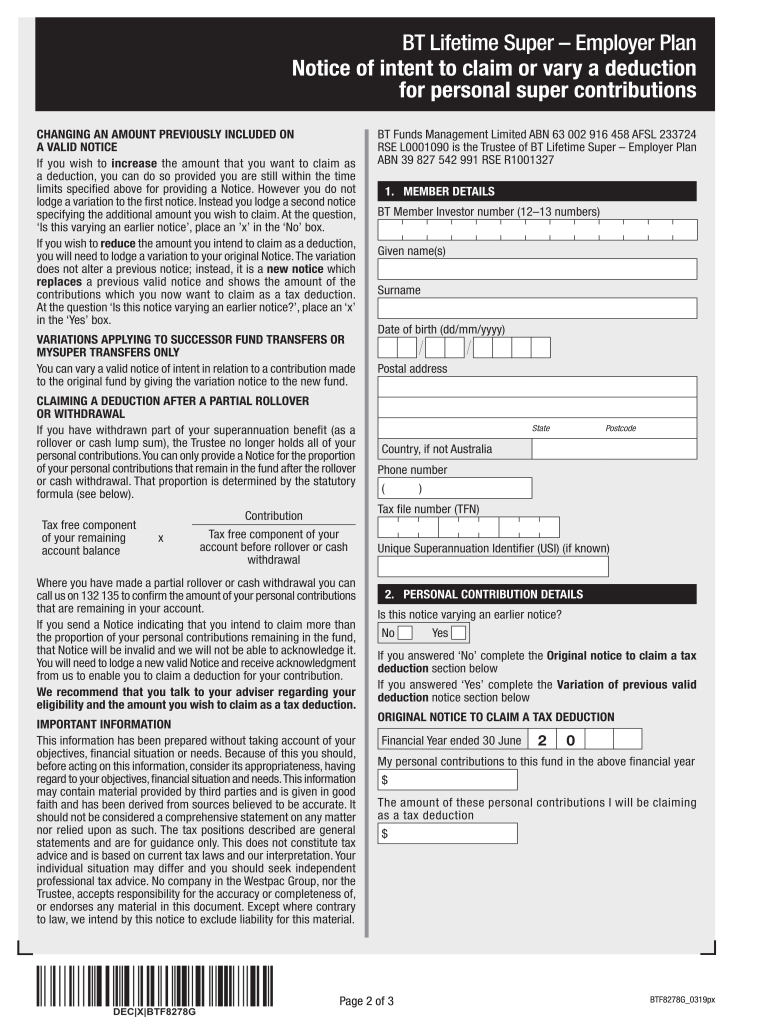Notice Of Intent To Claim - Fill Online, Printable, Fillable, Blank ...