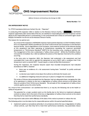 Fillable Online Form - Improvement Notice (Com) (A631288) Fax Email ...