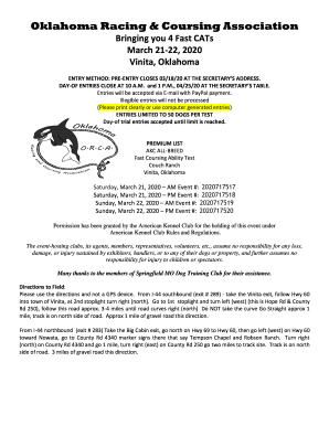 Fillable Online Region 4 Lure Coursing/ Racing/CAT/Fast CAT calendar ...