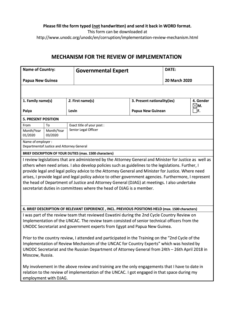 Fillable Online Please fill the form typed (not handwritten) and send ...
