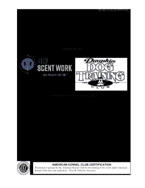 Fillable Online akc scent work american kennel club certification Fax ...