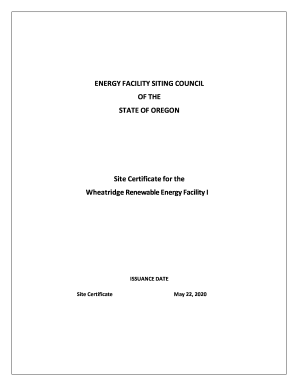 Fillable Online Site Certificate for the Fax Email Print - pdfFiller