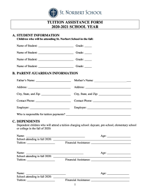 Fillable Online Application for Enrollment Family Information Fax Email ...