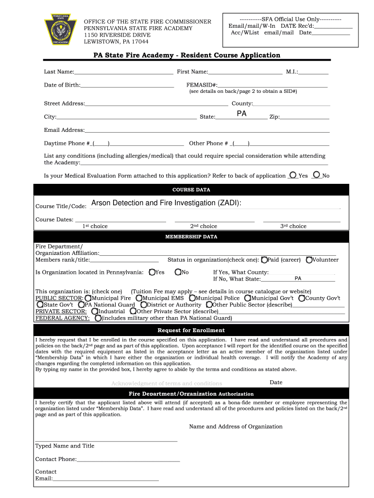 Fillable Online ----------SFA Official Use Only---------Email/mail/W-In ...