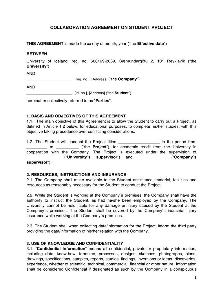 Fillable Online THIS AGREEMENT is made the xx day of month, year (the ...