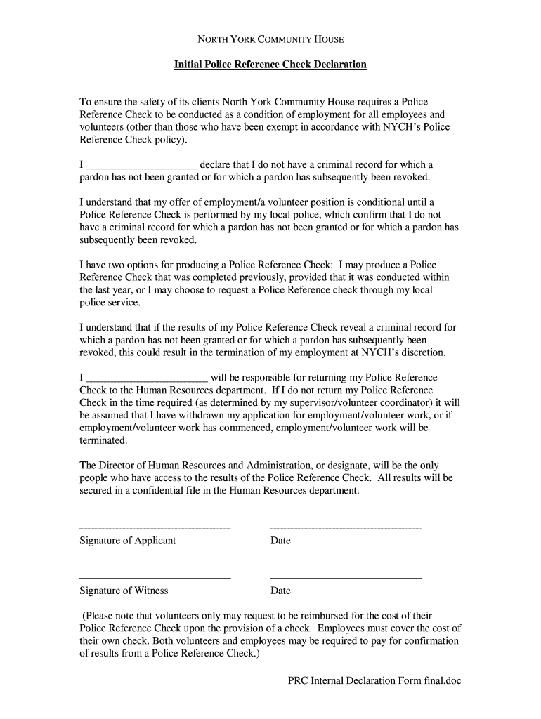 Fillable Online Vulnerable Sector Screening Process - Toronto Police ...