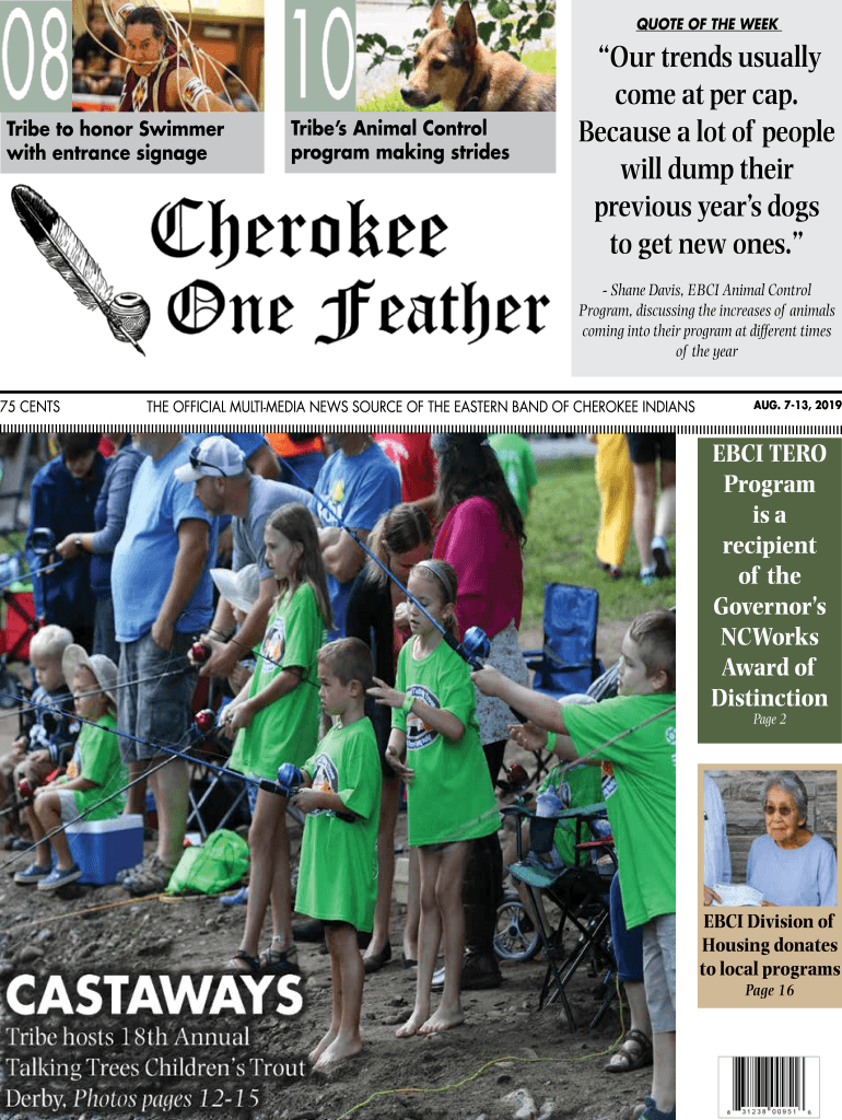 Fillable Online Eastern Band of Cherokee Indians - The Cherokee One ...