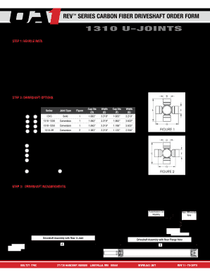 Fillable Online REV SERIES CARBON FIBER DRIVESHAFT ORDER FORM Fax Email ...