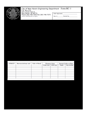 Fillable Online Right-Of-Way Cut Permit-RC-1 Fax Email Print - pdfFiller
