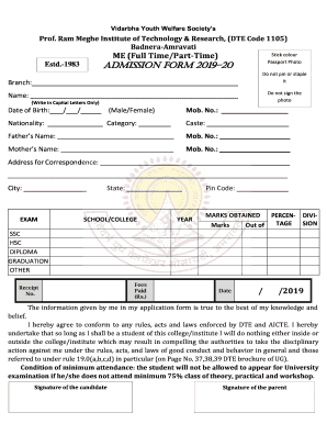 Fillable Online Prof. Ram Meghe Institute of Technology & Research ...