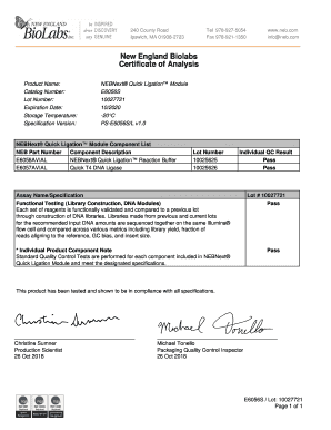Fillable Online NEBNext Quick Ligation Module Fax Email Print - pdfFiller