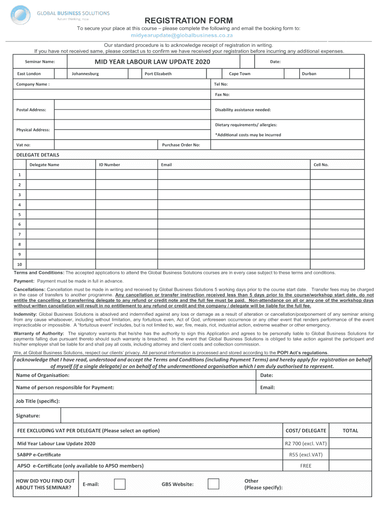 Fillable Online How Class Members Register and Gain Full Access to GLO ...