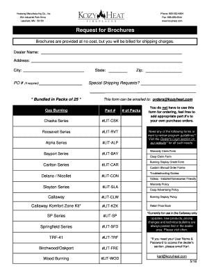 Fillable Online Brochure Request Form.xls Fax Email Print - pdfFiller