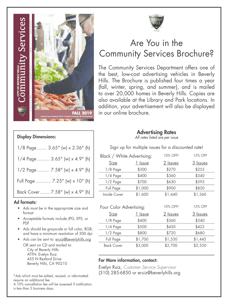 Fillable Online Community Service Brochure Templates, Design and ...