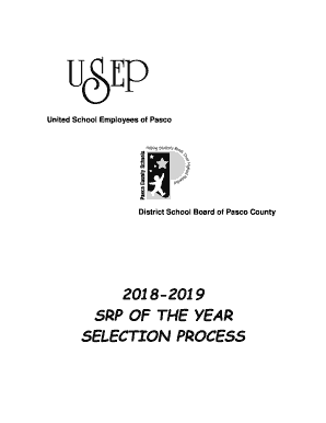 Fillable Online SRP of the Year packet Fax Email Print - pdfFiller