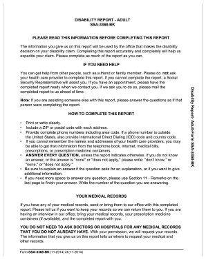 Fillable Online 2015-2020 Form SSA-3368-BK Fill Online, Printable ...