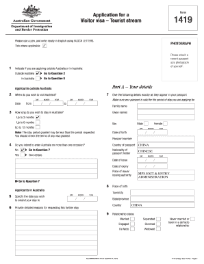 Australian Visa Form - Fill Online, Printable, Fillable, Blank | pdfFiller